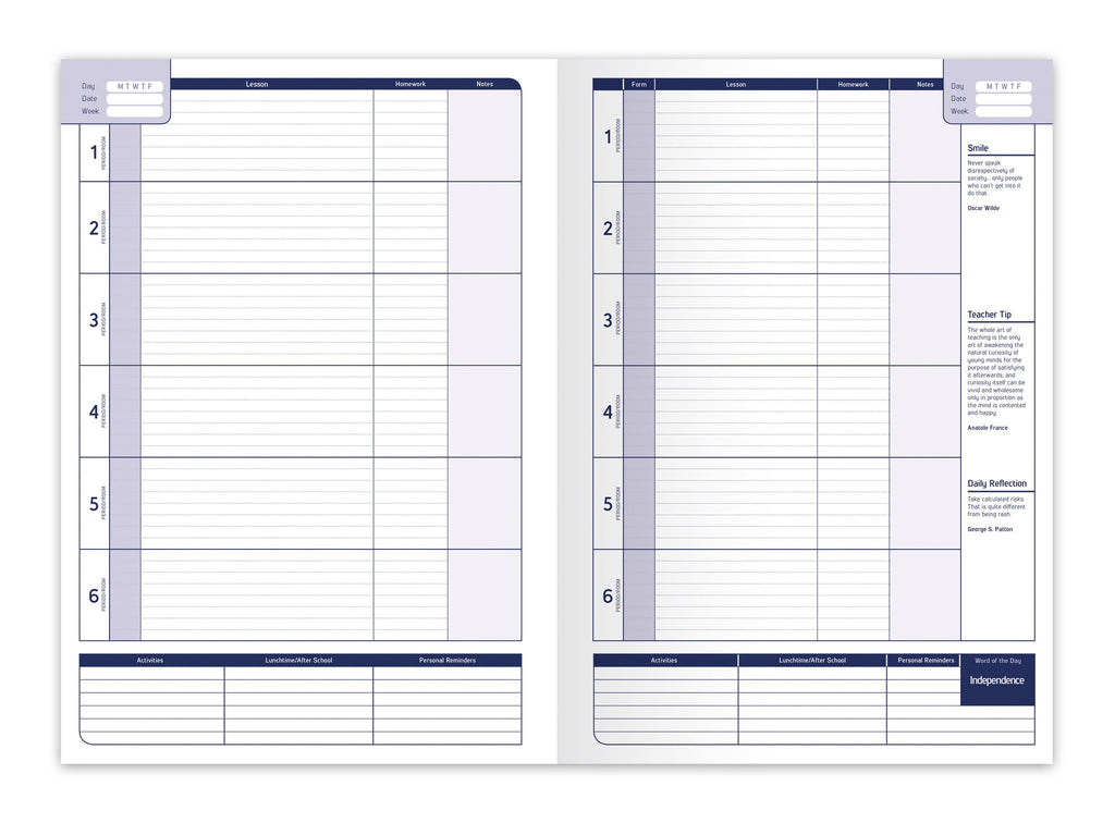 *A5+ ABACUS Midnight Sky Teacher Planner 2025-26 | TeacherPlanner Co Ltd